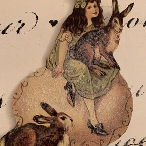 EASTER Spring Elizabeth and the Rabbits Ornament*fir Tree*feather Tree ...