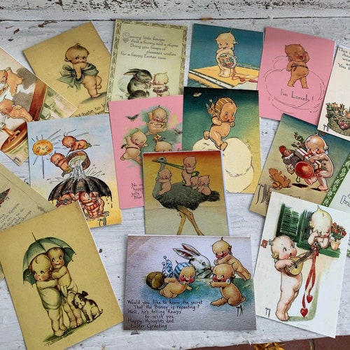 Kewpie Vintage Style Postcards SERIES Onequality Card - Etsy