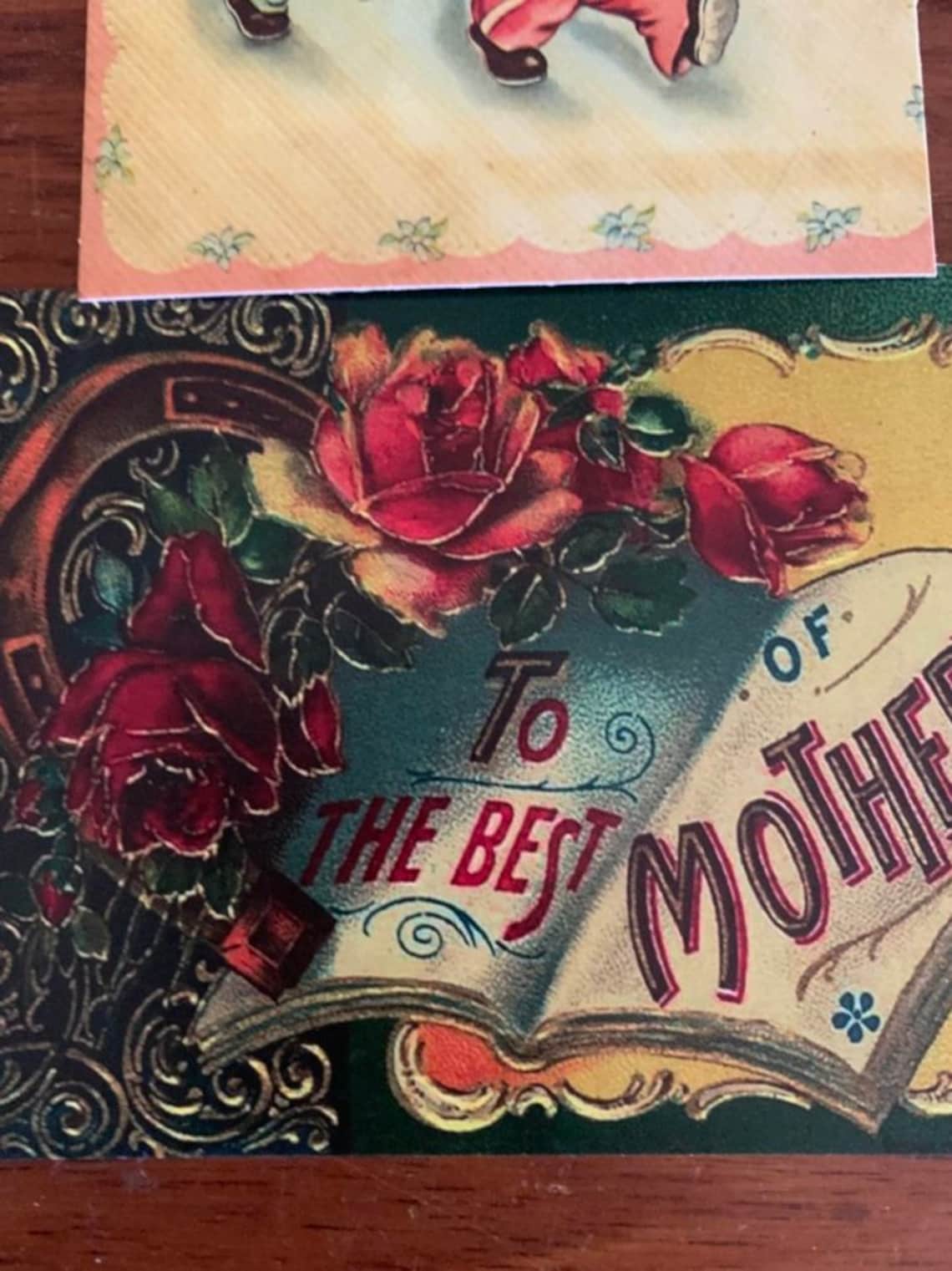 Mother's Day Postcards Vintage Stylequality Card Stock12 - Etsy