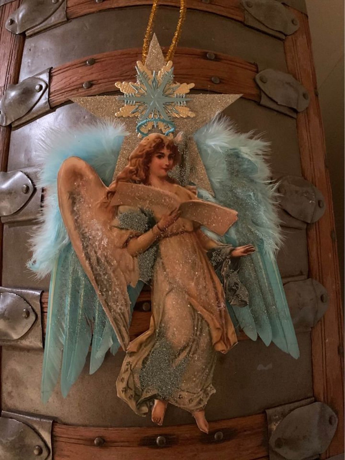 Light Dresden Angel ORNAMENT With the Seafoam Wingsgerman - Etsy