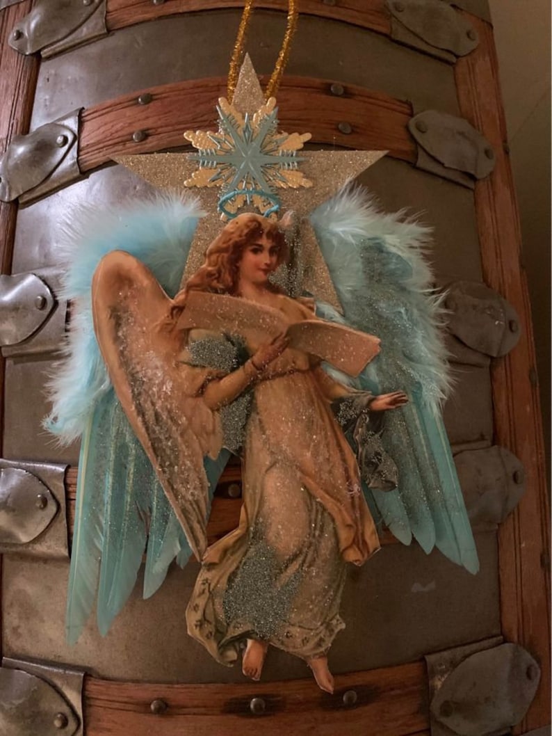 Light Dresden Angel ORNAMENT With the Seafoam Wingsgerman - Etsy