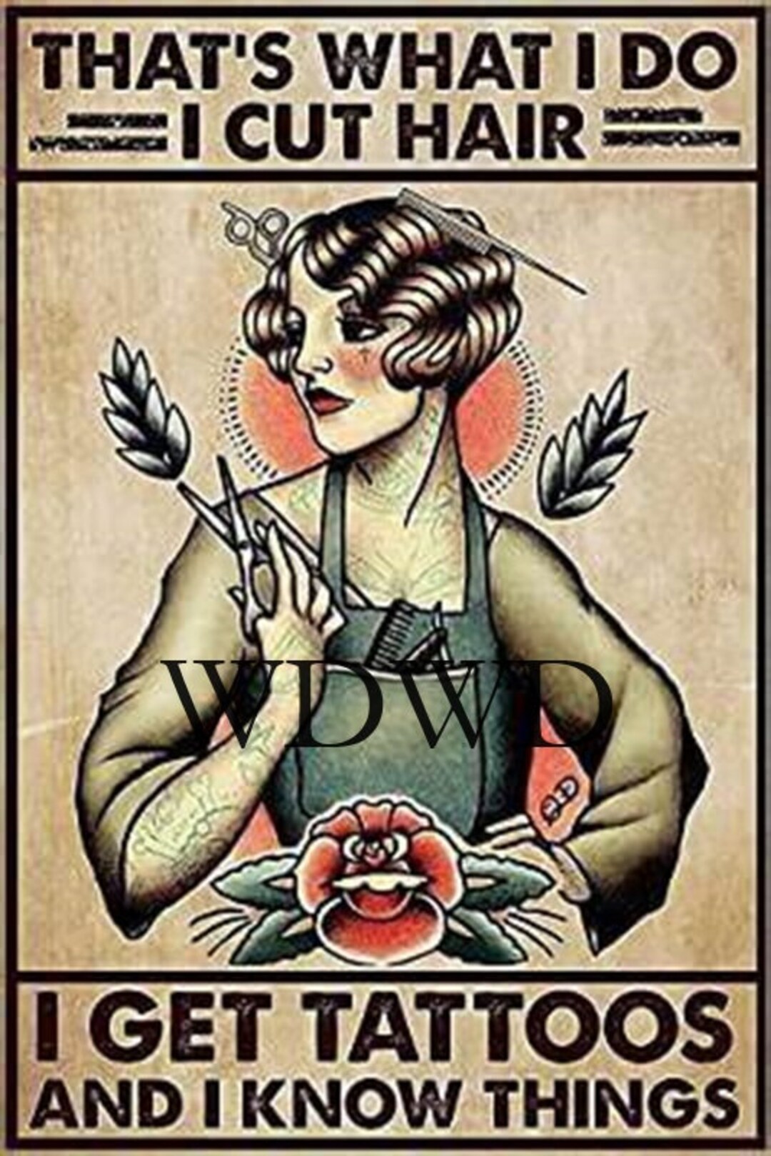 TATTOO POSTER Woman I Know Things*great Print*home Theatre*print*you ...