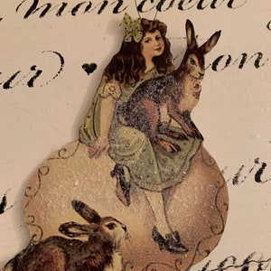 EASTER Spring Elizabeth and the Rabbits Ornament*fir Tree*feather Tree ...