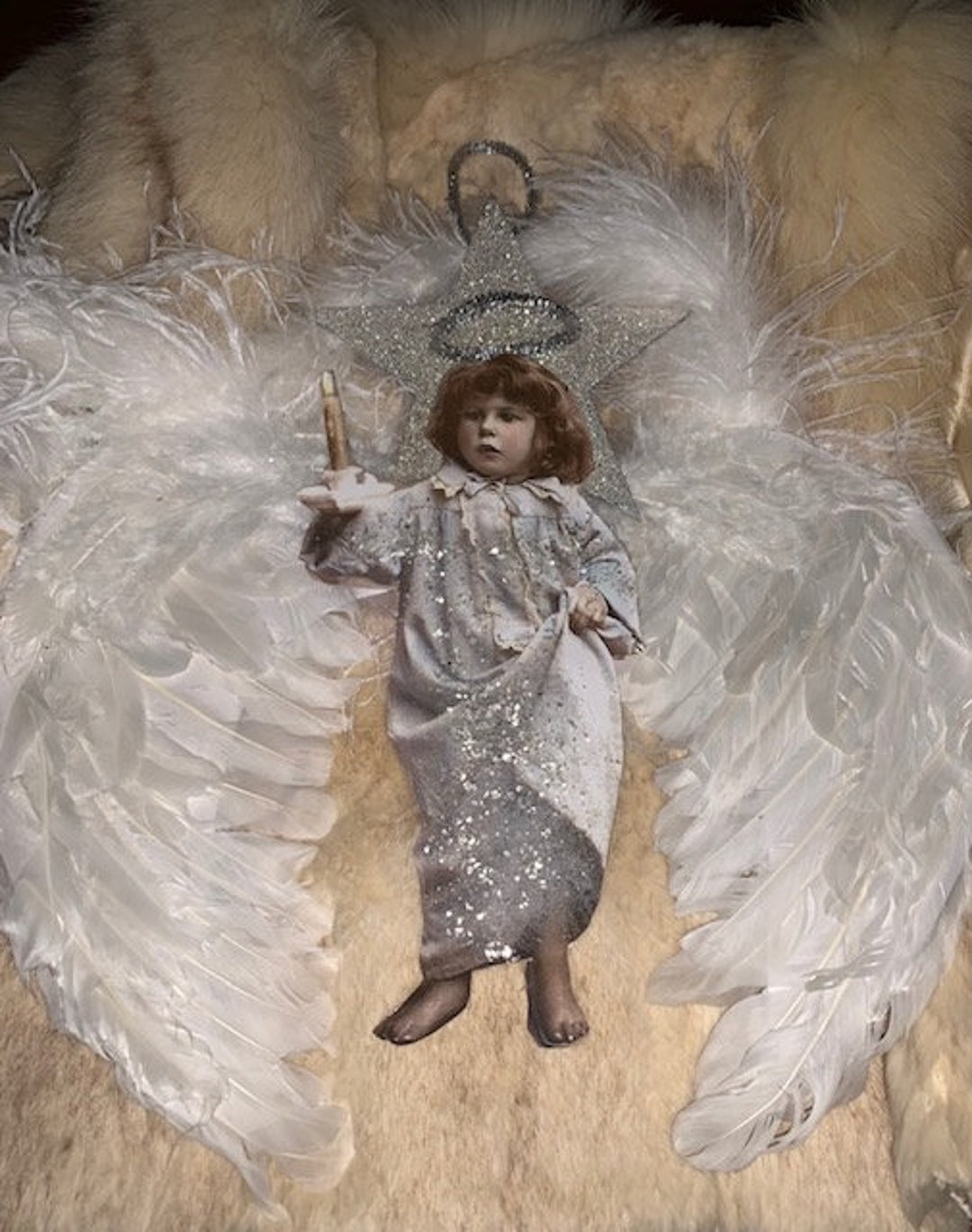 Angel Christmas Ornament Large*our Littest Angel Lights the Way ...