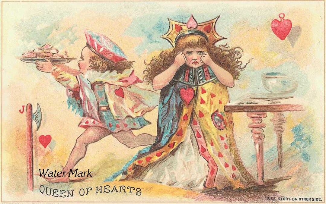 Valentine Queen Of Hearts Instant Digital Download Etsy