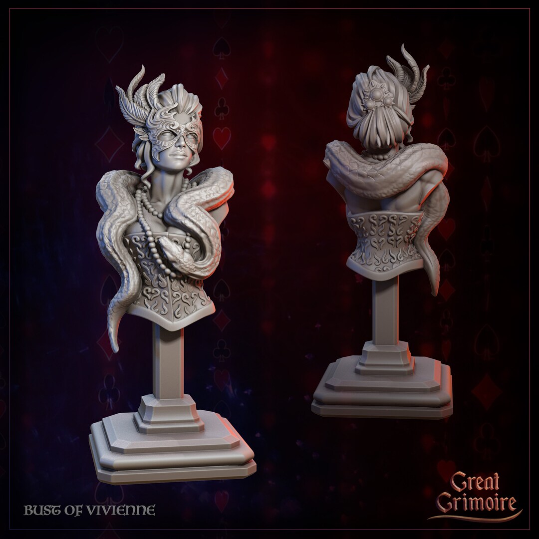Bust of Vivienne Shadowmere by Great Grimoire - Etsy