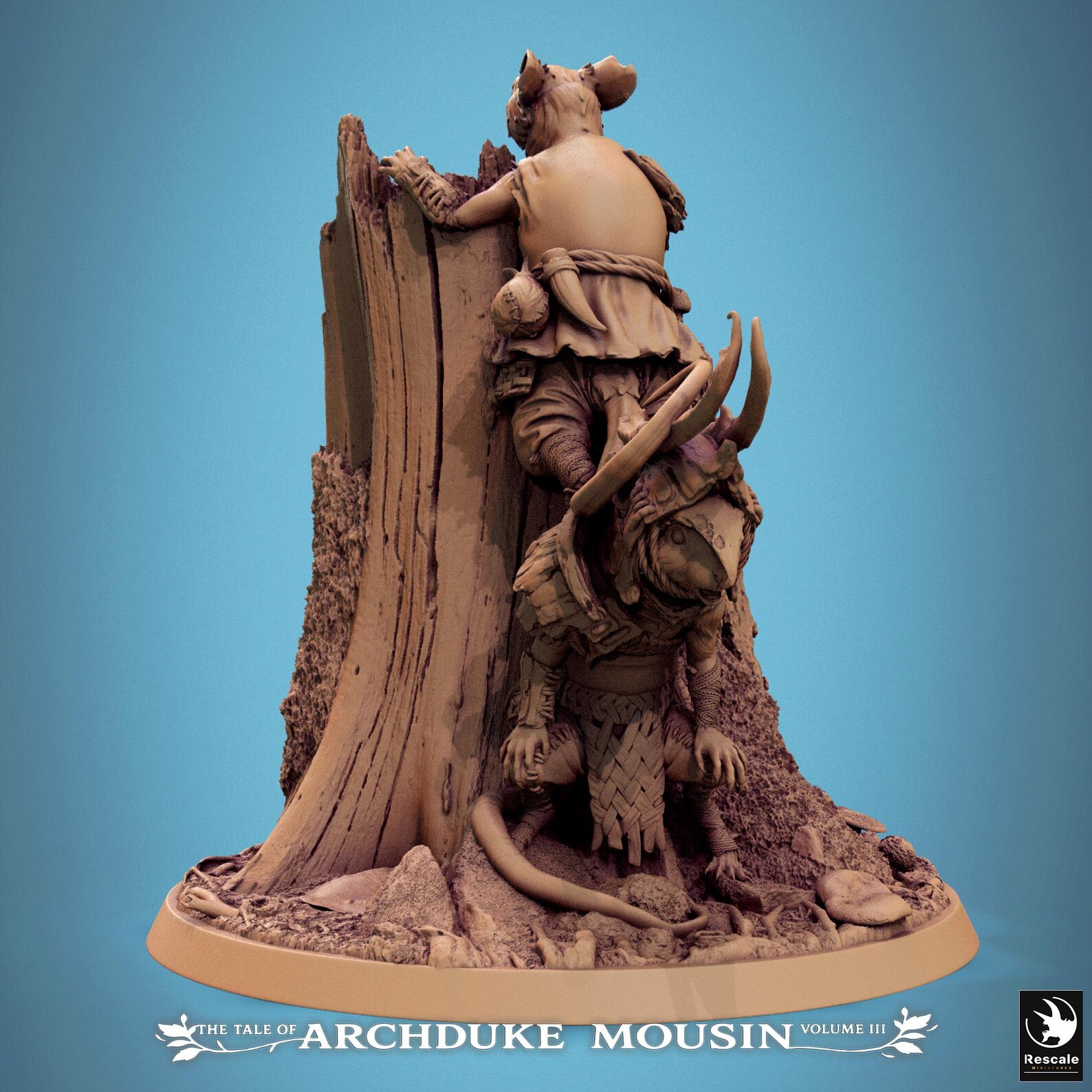 Mice Tree Trunk by Rescale Miniatures - Etsy