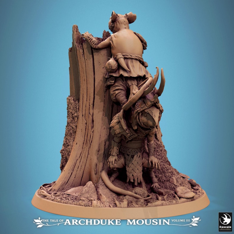 Mice Tree Trunk by Rescale Miniatures - Etsy