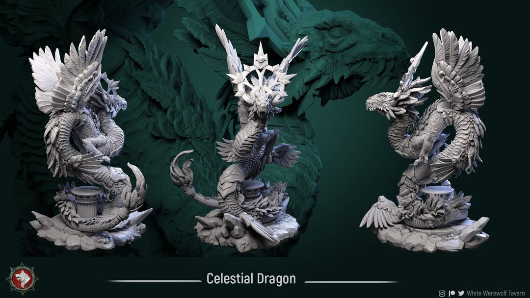 Celestial Dragon by White Werewolf Tavern - Etsy