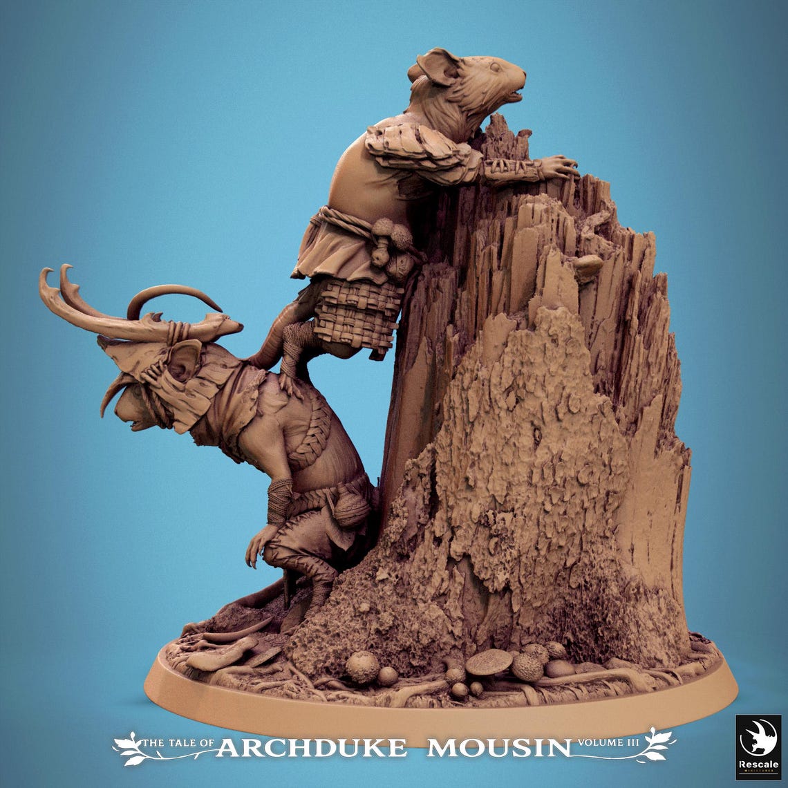 Mice Tree Trunk by Rescale Miniatures - Etsy