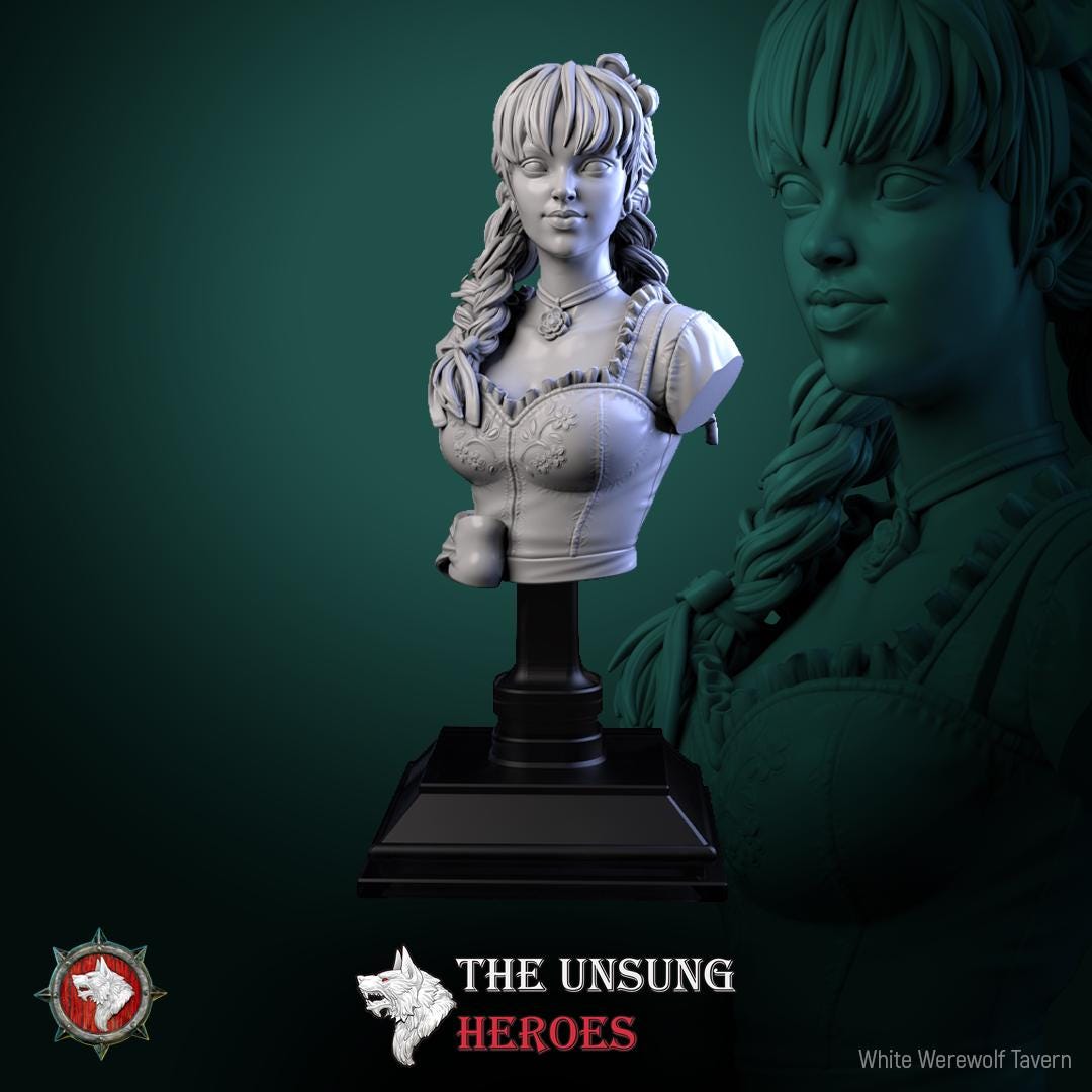 Bust of Alehouse Maid by White Werewolf Tavern - Etsy