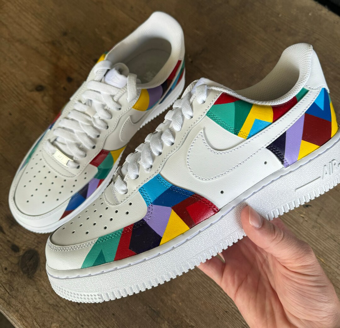 Nike Air Force 1 Custom 'colour Prism' / Hand-painted / Multicolor ...