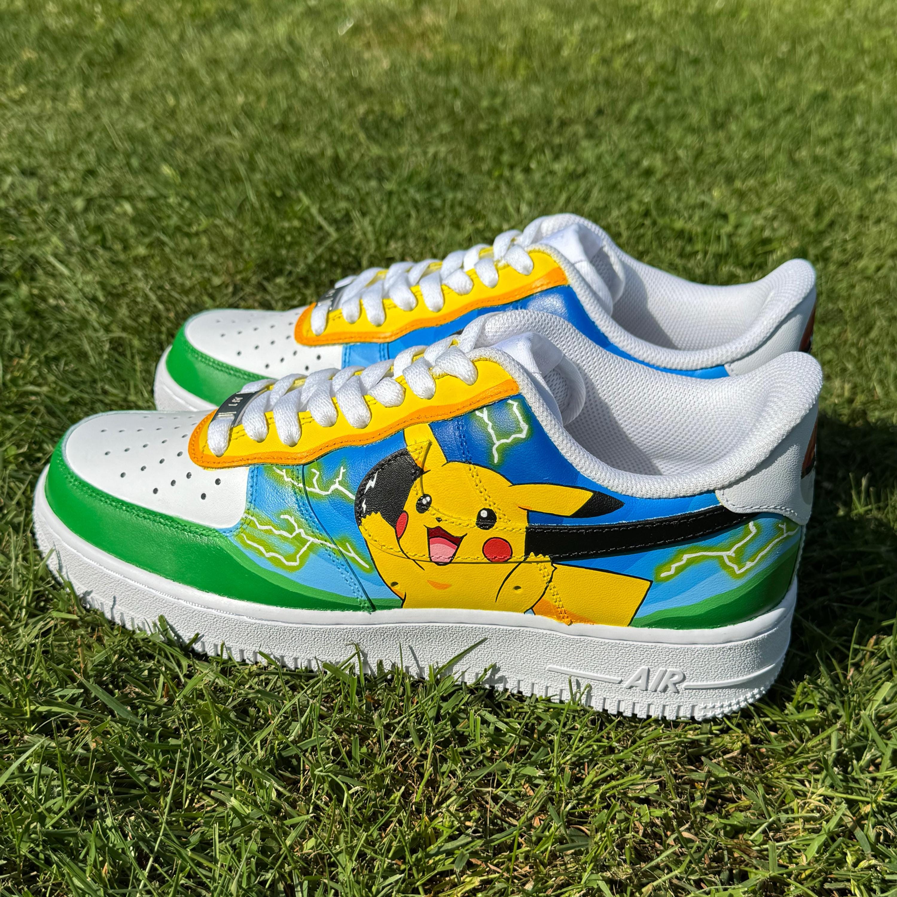 Custom Sneakers 'pikachu, Pokemon', Hand-painted Sneakers, Unique ...