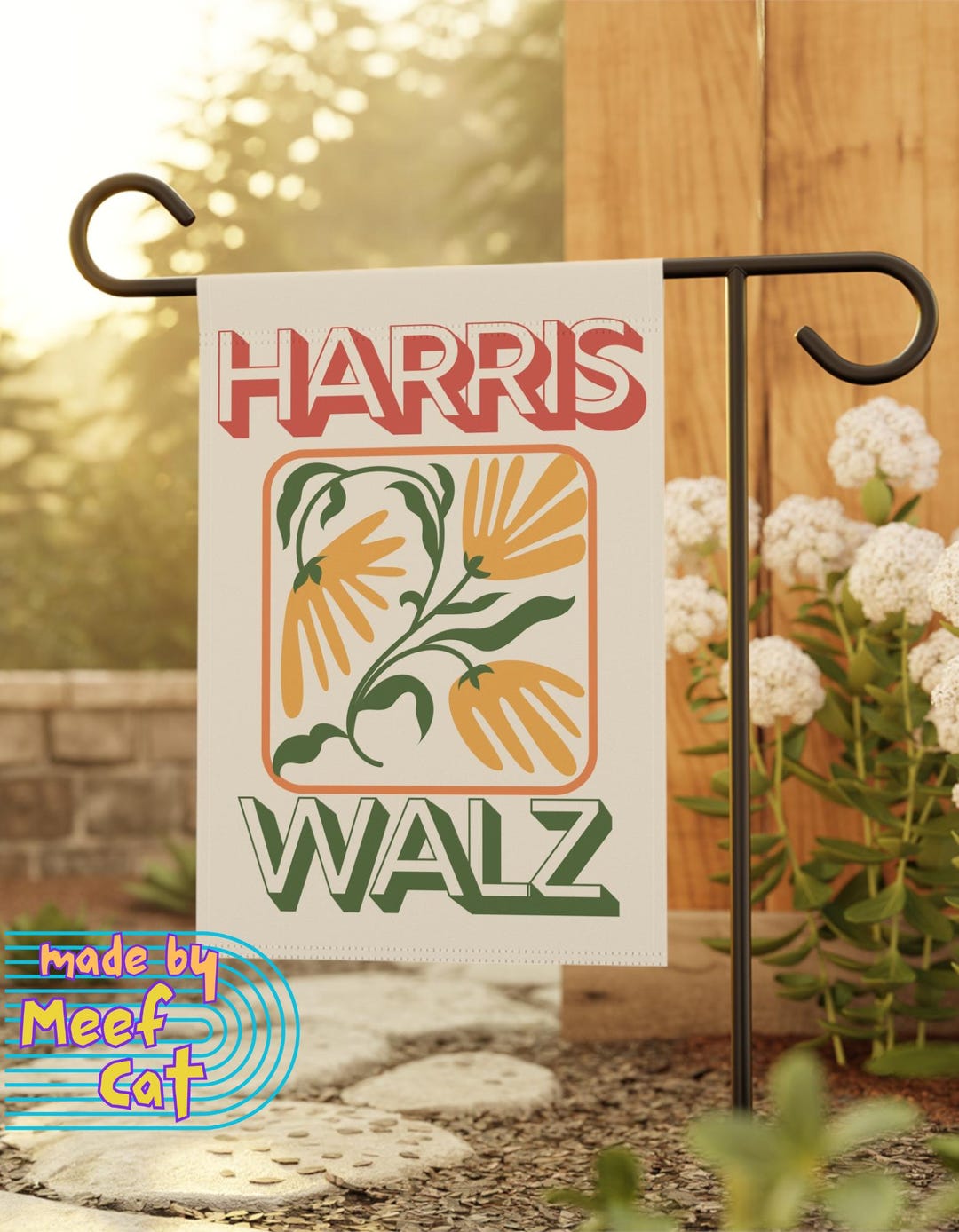 Harris Walz Yard Flag Kamala Harris for President Tim Walz VP, Democrat ...