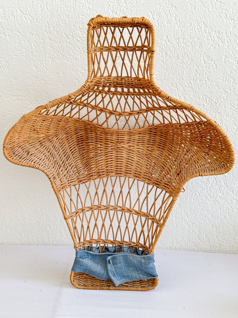 Vintage Wicker Rattan Mannequin Torso Wall Hanging Retro Shop Decor 21 ...