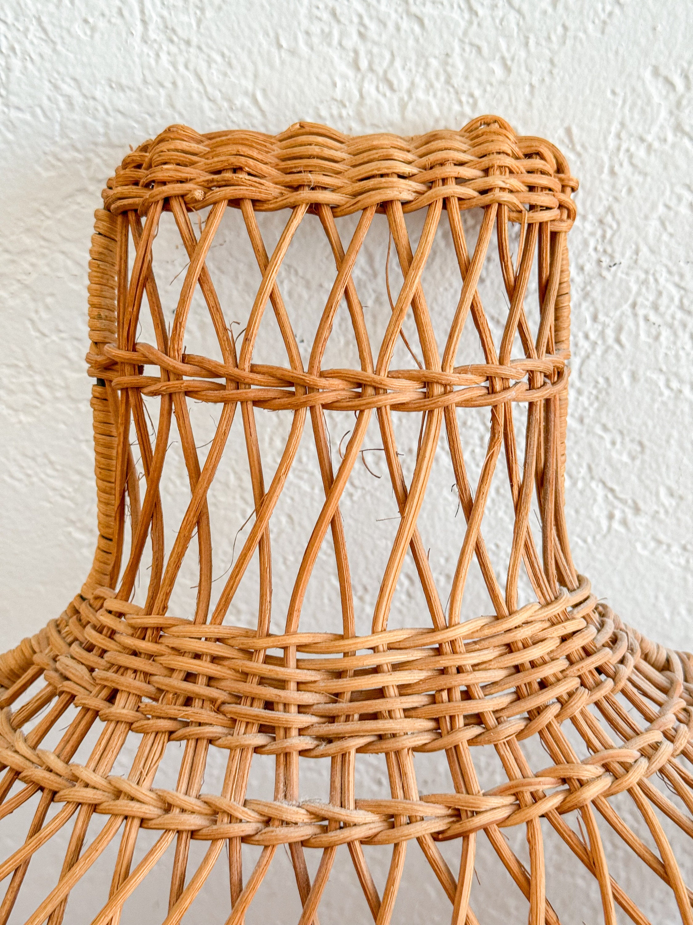 Vintage Wicker Rattan Mannequin Torso Wall Hanging Retro Shop Decor 21 ...