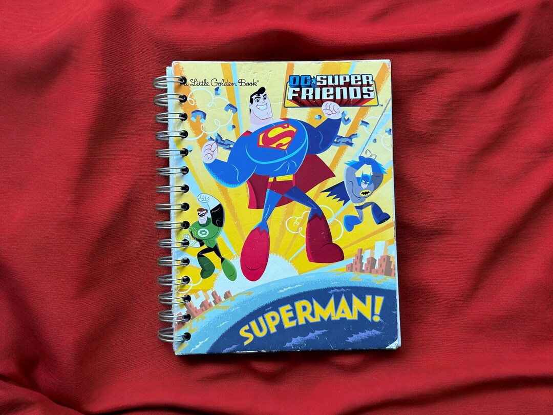 Eco-friendly Superman DC Superfriends Upcycled Journal Blank & Perfect ...