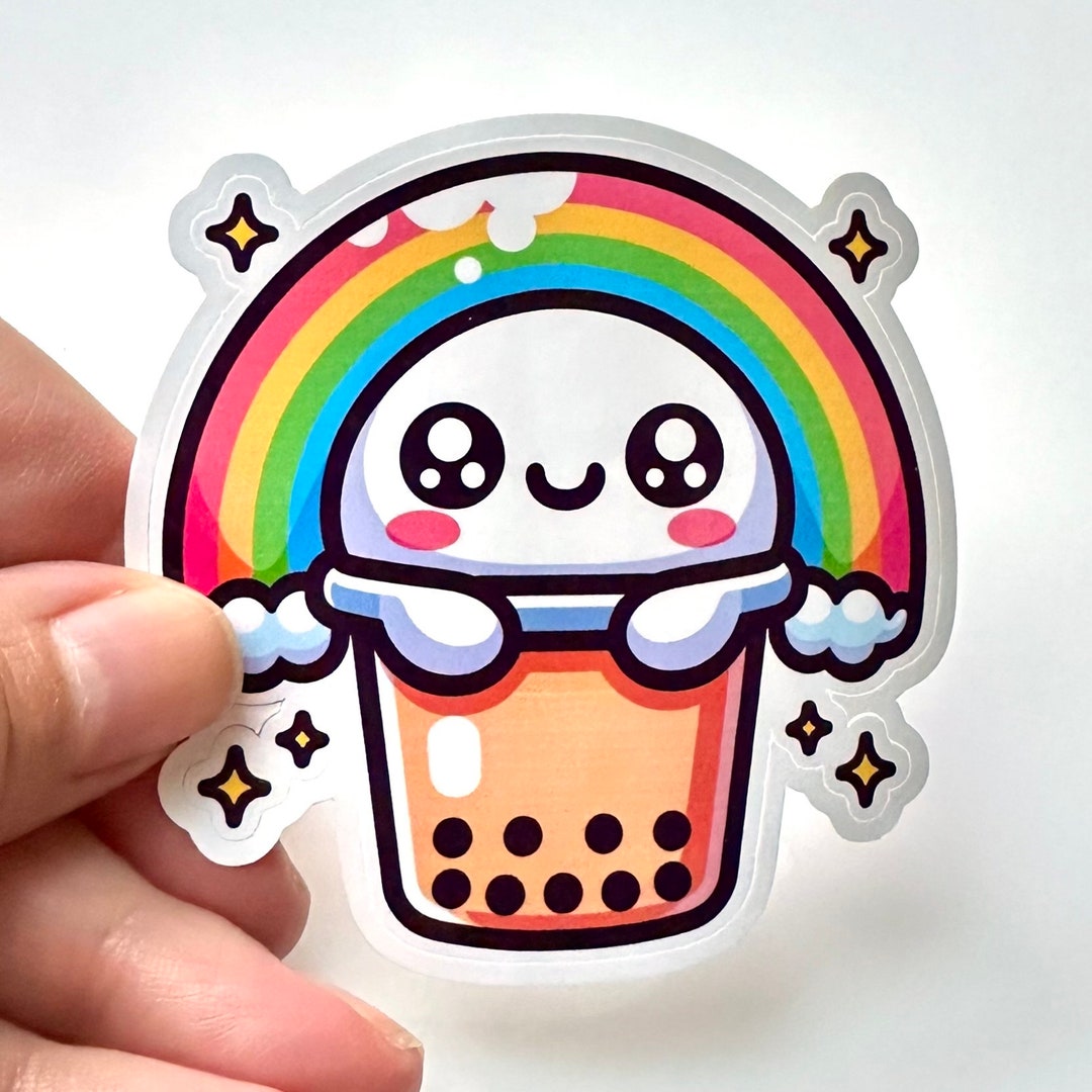 Cute Boba Tea Sticker, for Laptops, Water Bottles, Notebooks, Phone ...