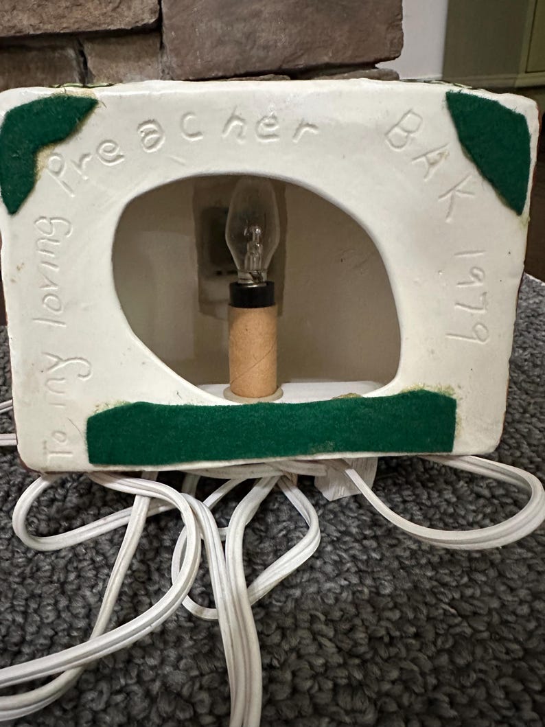 Vintage 1979 Handmade Light up Church - Etsy