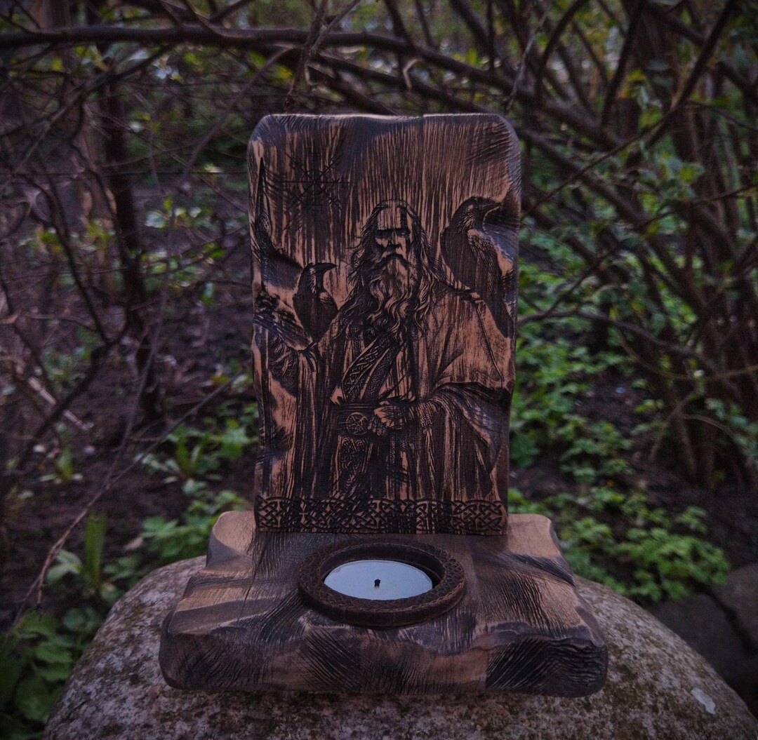 Altar of Odin, Mystical Candle Holder, Viking Altar, Pagan Altar - Etsy