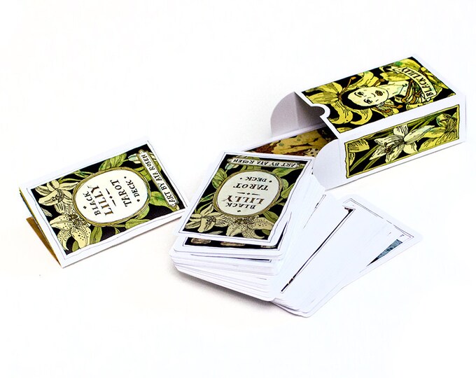 Black Lilly Deck of Tarot Card - Etsy