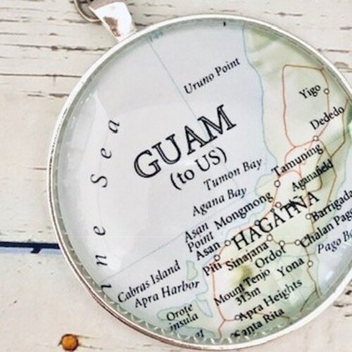 Guam Ornament Hagaina Map Ornament Gift for Travelers - Etsy