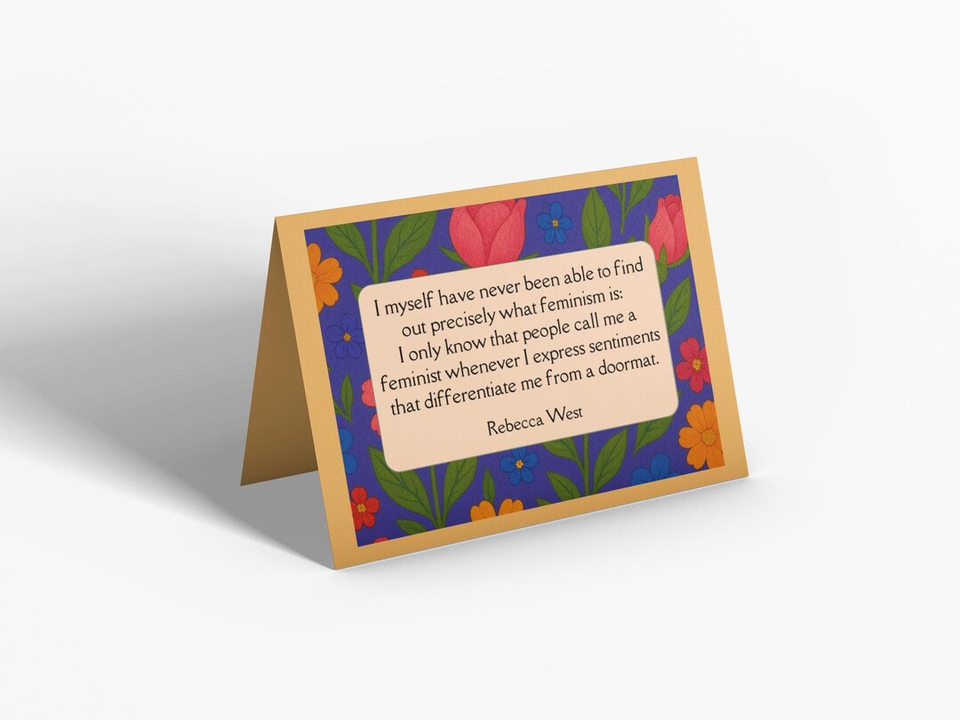 Rebecca West Note Card, Rebecca West Blank Card, Rebecca West Quote ...