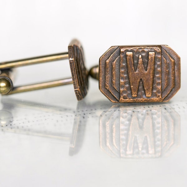 Letter Cufflinks - Etsy
