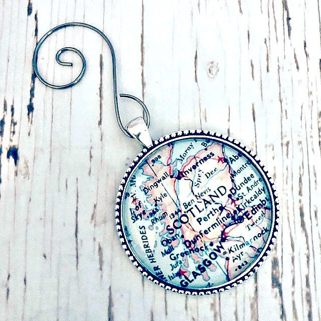 Scotland Map Ornament Scottish Christmas Ornament Made With | Etsy
