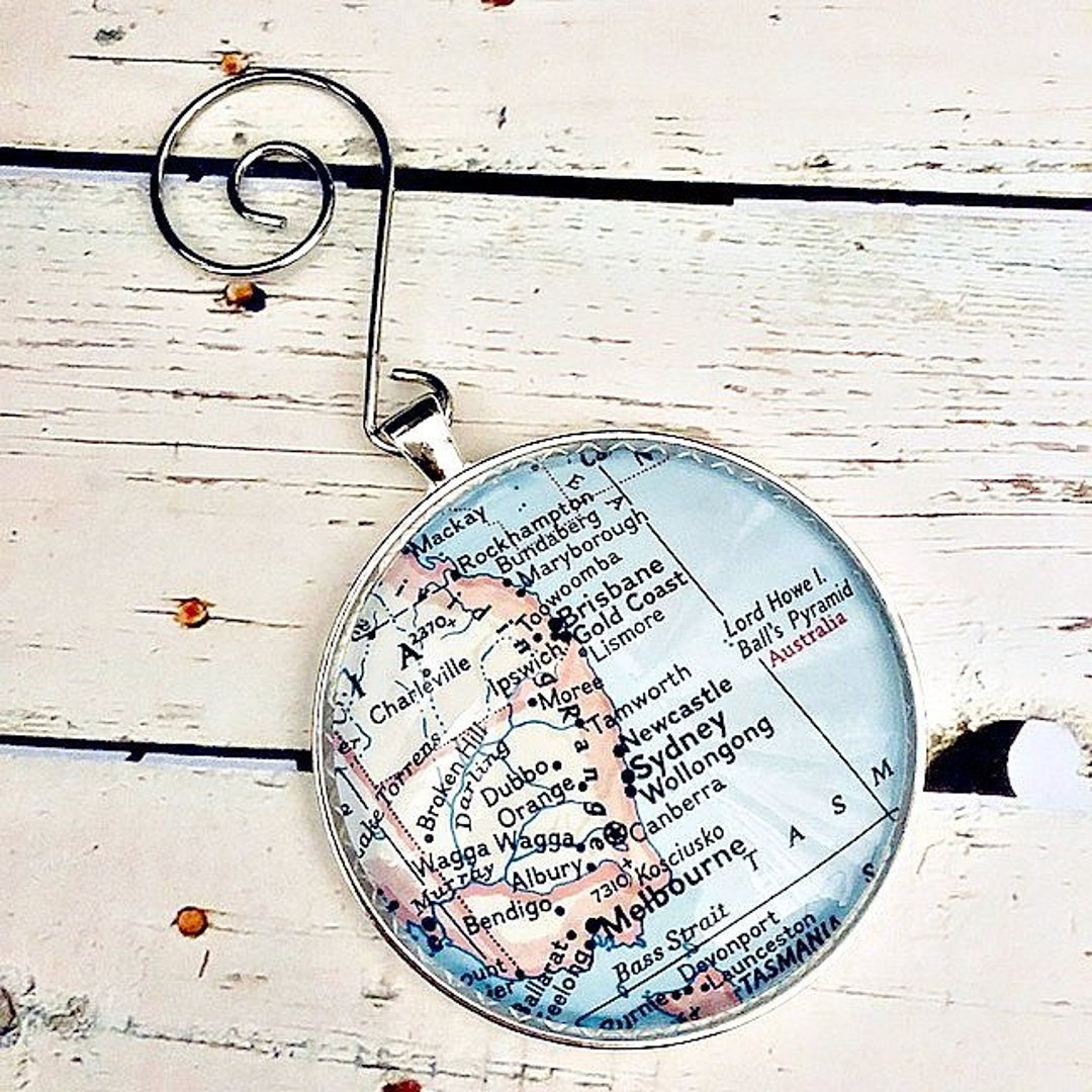 Sydney Ornament, Australia Map Ornaments, Brisbane, Melbourne, Gold ...