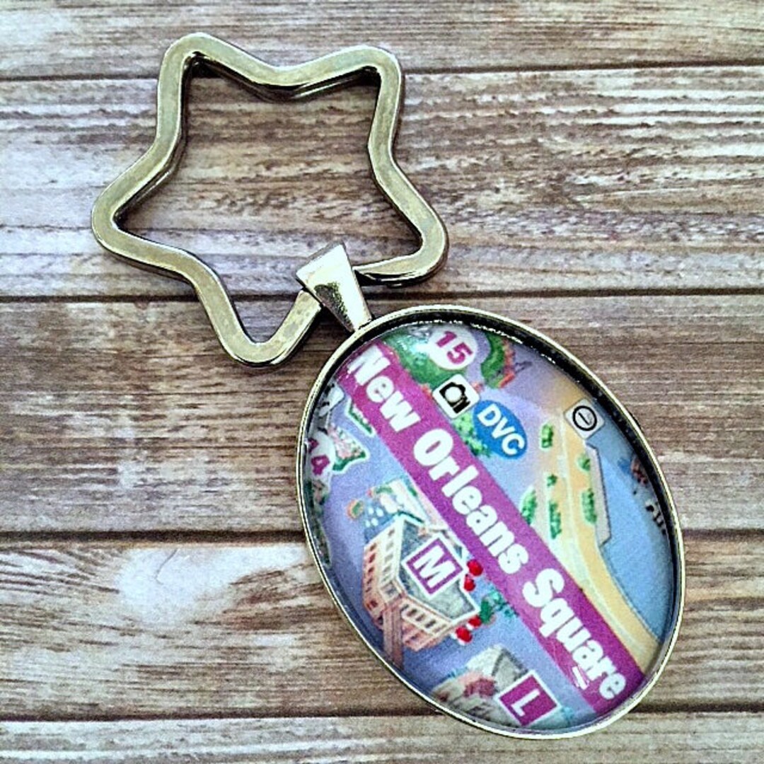Disneyland Key Chain New Orleans Square Disneyland Map - Etsy