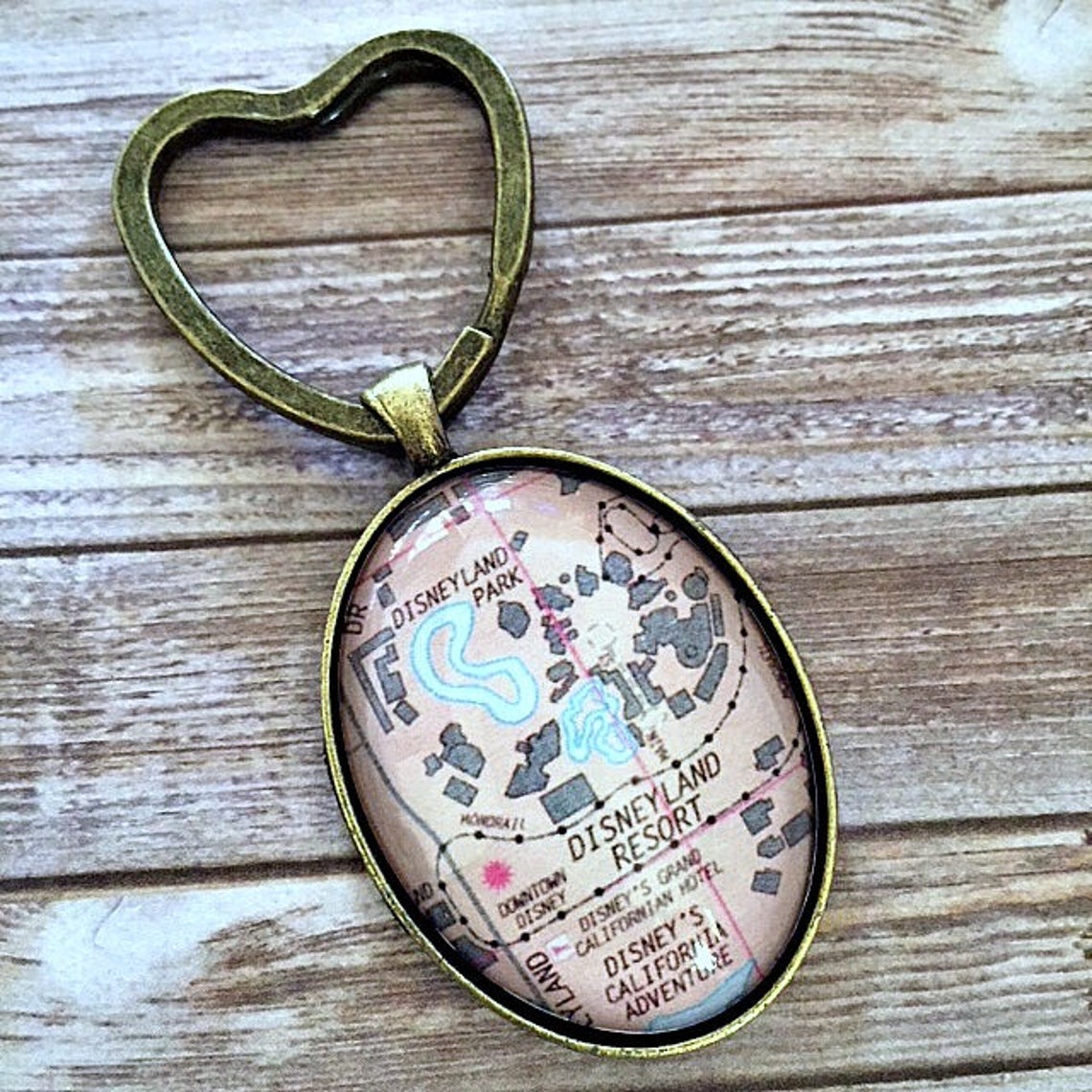 Disneyland Key Chain Disney Map Disneyland Map Disney - Etsy