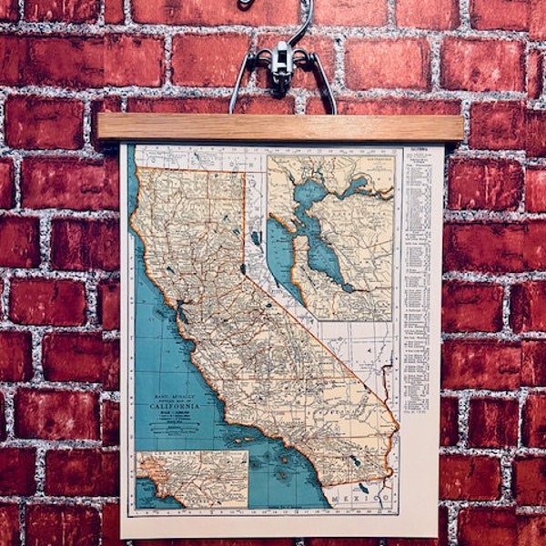 Framed California Map - Etsy