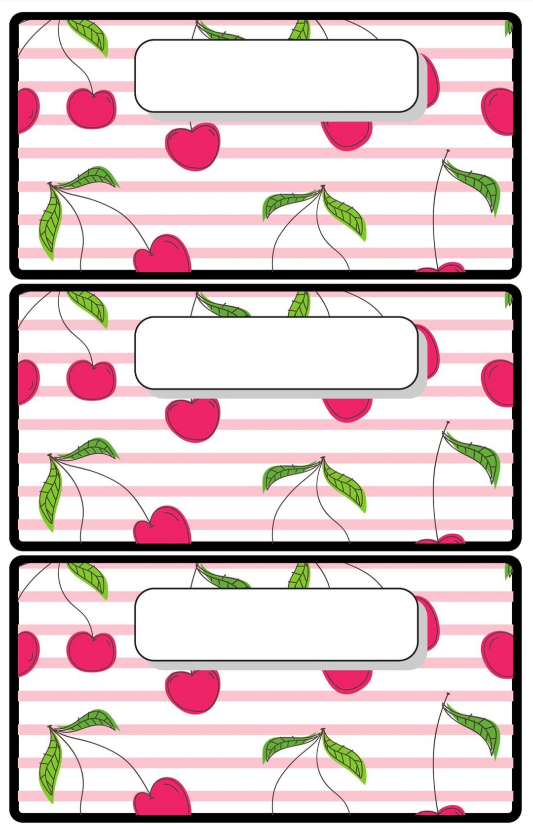 7 Sets of Cherry Envelope Inserts - Etsy