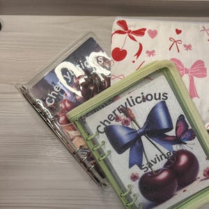 A5 Cherry Themed 30 Envelope Challenge With Binder Bundle With Free ...