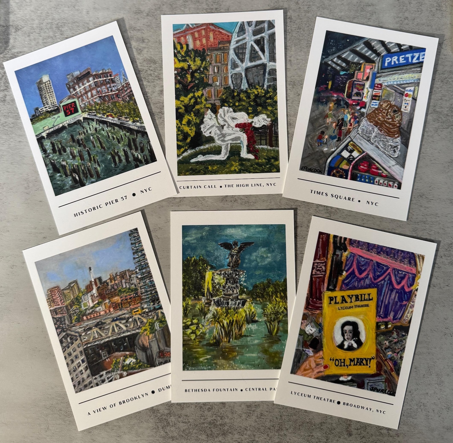 New York City Art Postcards - Pack of 6 Iconic NYC Locations - Etsy
