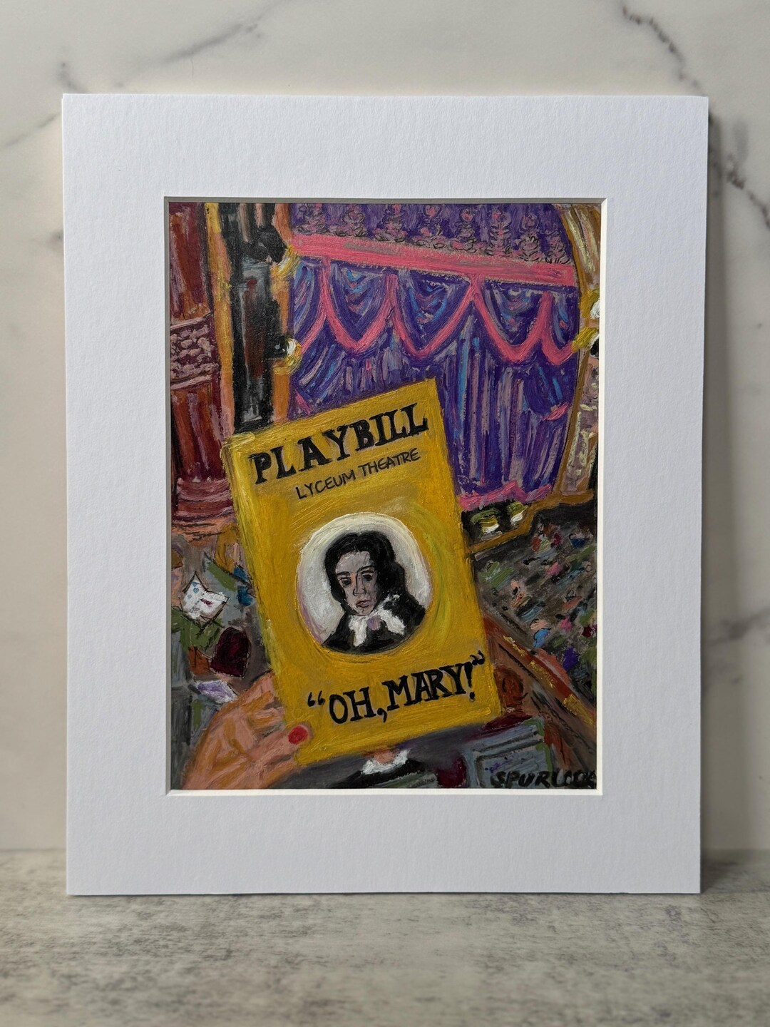 Oh, Mary! Play Art, Original Oil Pastel Drawing, Lyceum Theatre on ...