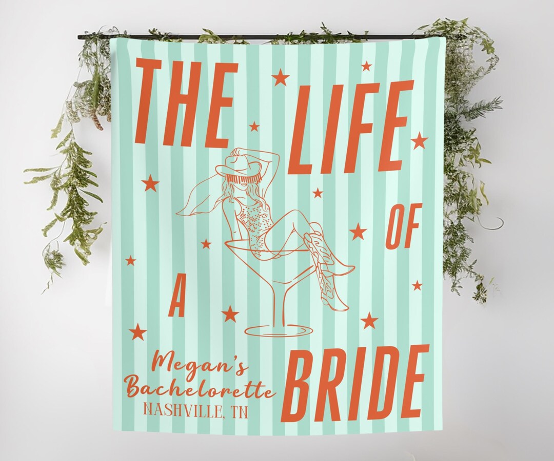 Custom Showgirl Bachelorette Party Tapestry Backdrop: Life of the Bride ...