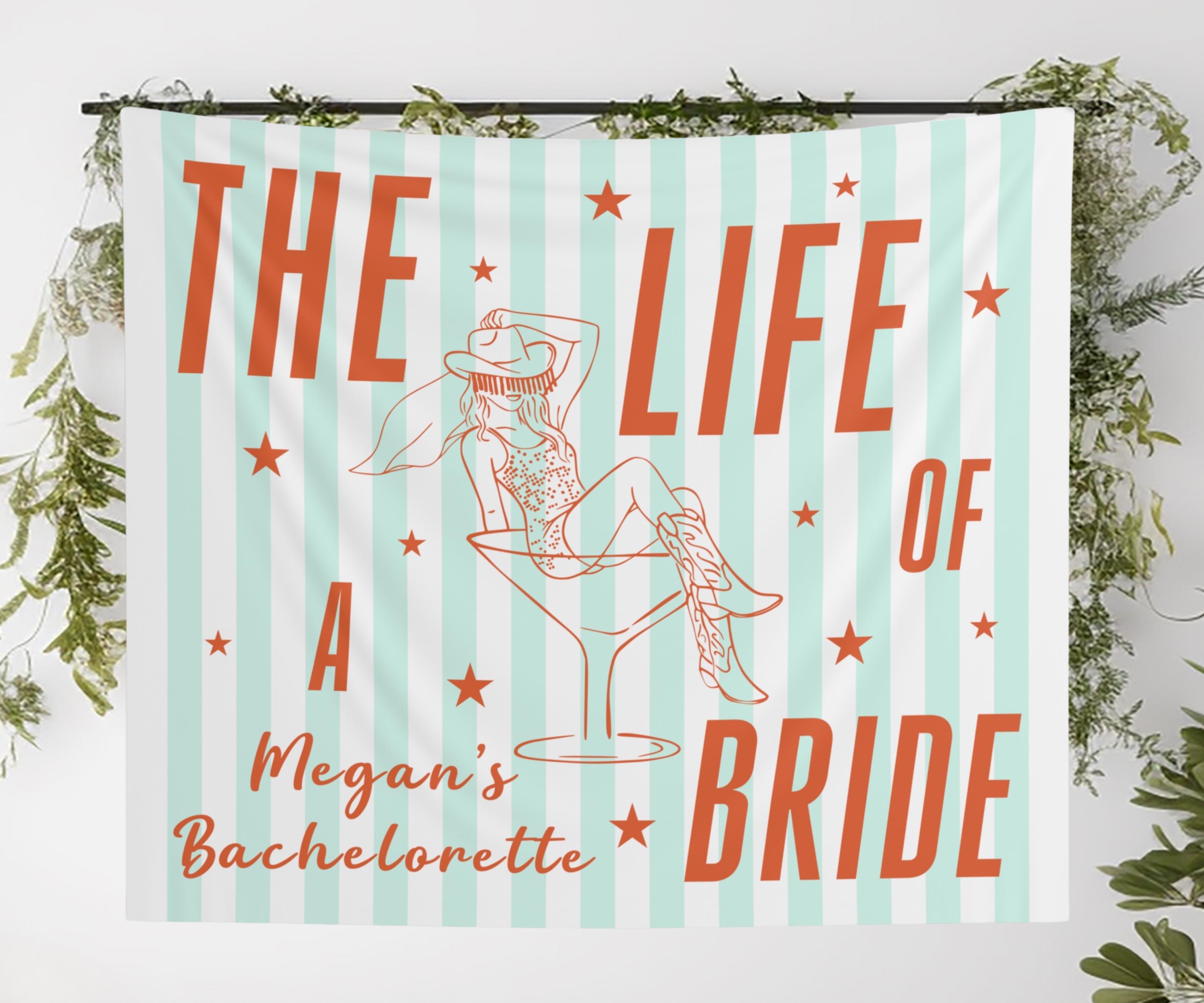 Custom Showgirl Bachelorette Party Tapestry Backdrop: Life of the Bride ...
