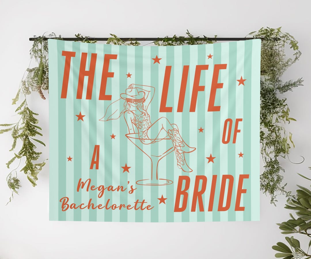 Custom Showgirl Bachelorette Party Tapestry Backdrop: Life of the Bride ...