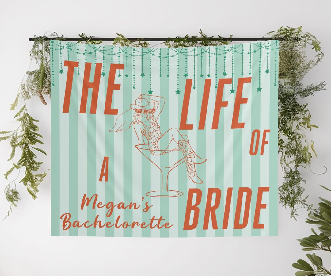 Custom Showgirl Bachelorette Party Tapestry Backdrop: Life of the Bride ...