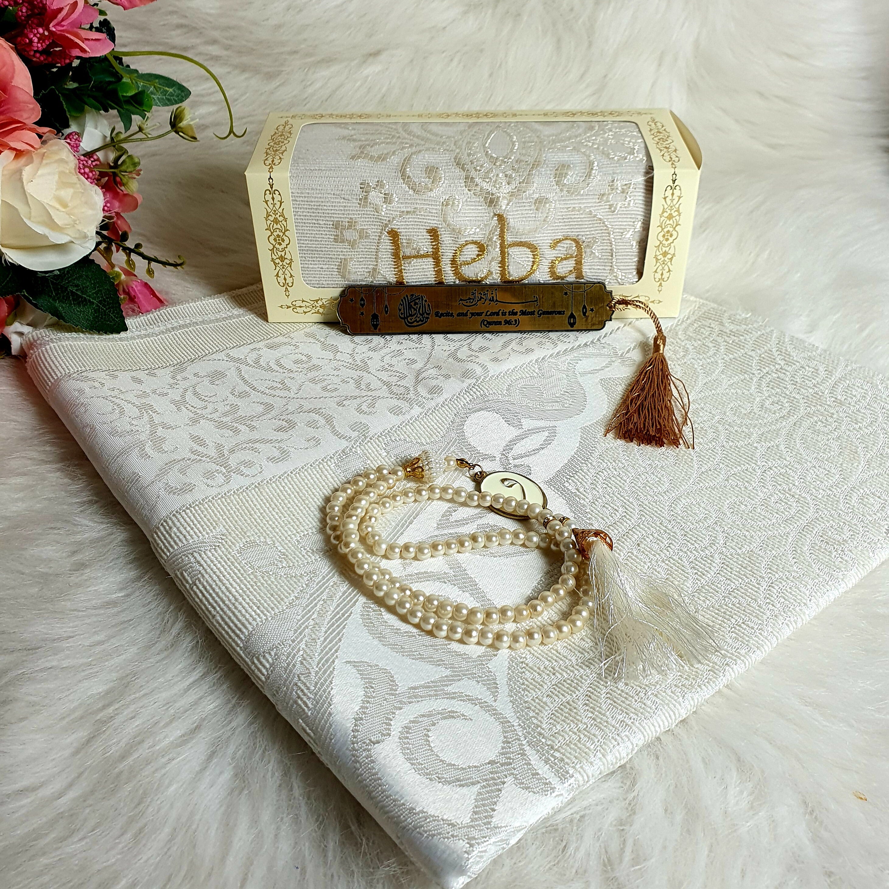 Darkblue Prayer Mat Quran Yaseen Gift Set Islamic Prayer Rugs Great ...