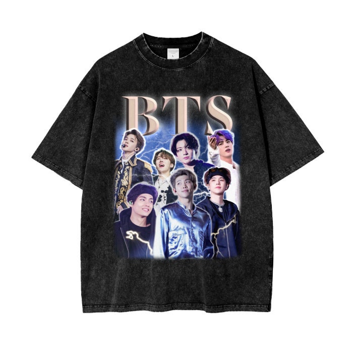 BTS Inspired Acid Wash Oversize T-shirt 250 GSM - Etsy