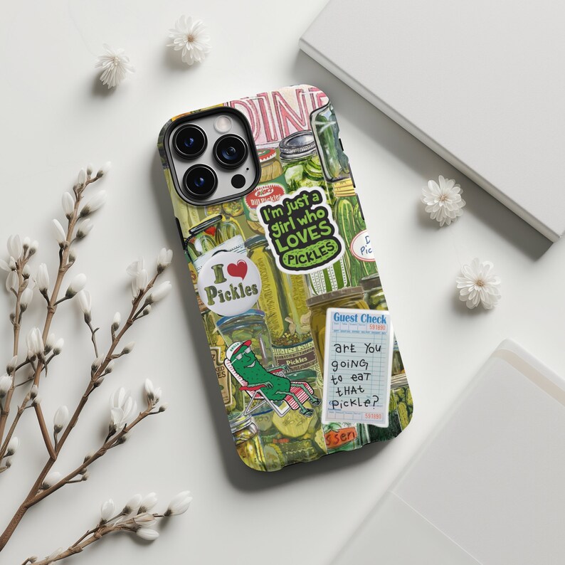 Vintage Pickles Collage Phone Case: Quirky Trendy Gift - Etsy