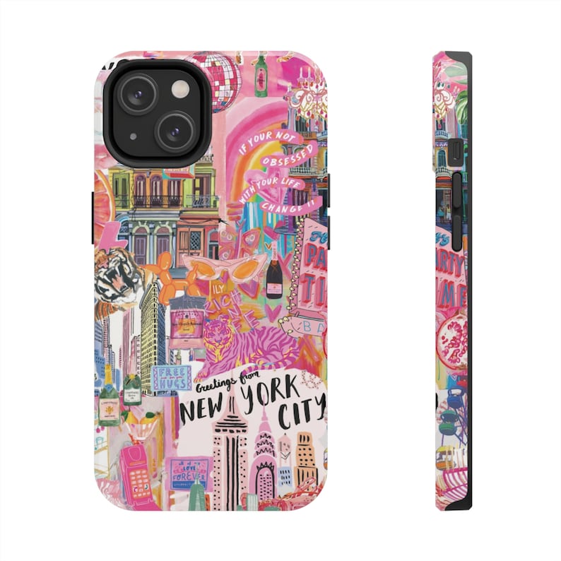 Custom NYC Collage Phone Case, Personalized New York City Landmarks - Etsy