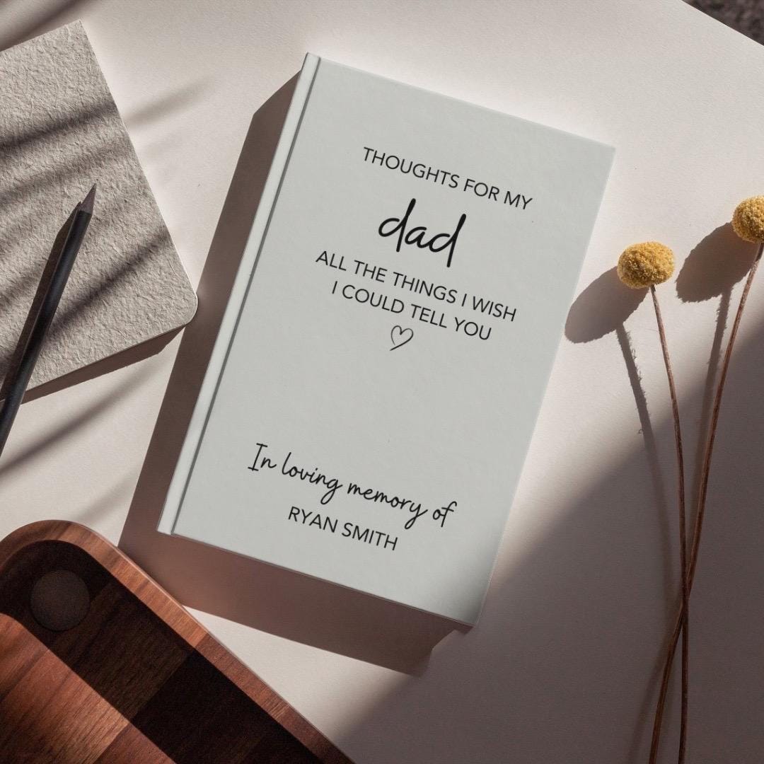 Grief Journal for Loss of Father: Letters to Dad Memorial Notebook - Etsy