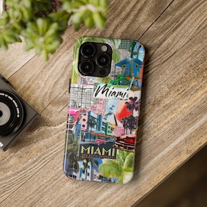 Miami Florida Phone Case, Tropical Summer Palm Trees Aesthetic iPhone ...