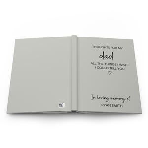 Grief Journal for Loss of Father: Letters to Dad Memorial Notebook - Etsy