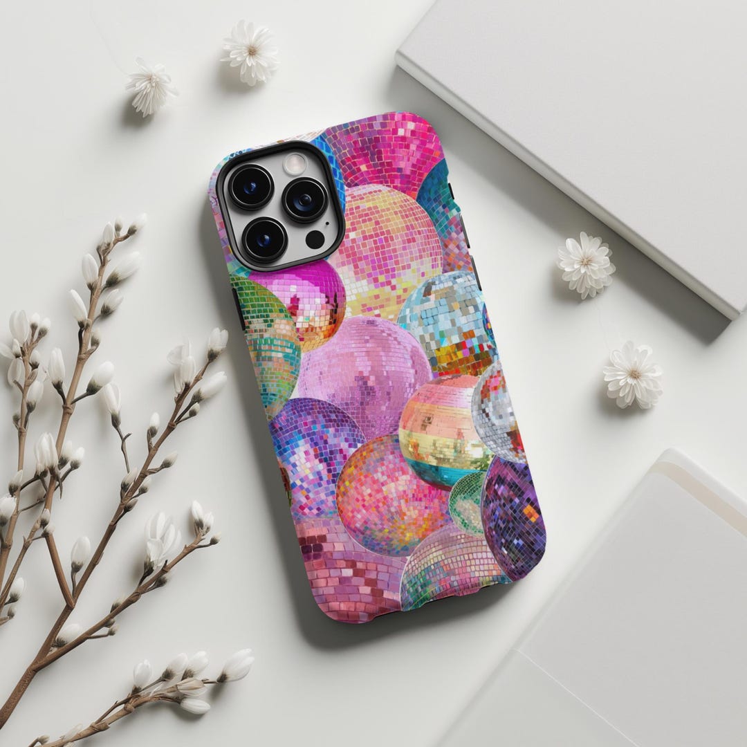 Disco Ball Collage iPhone Case: Trendy Mirrorball Design - Etsy