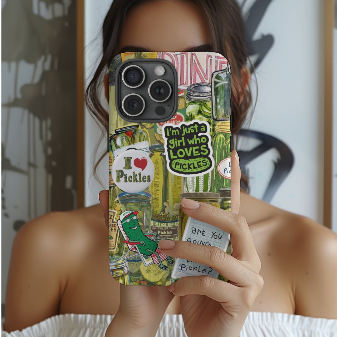 Vintage Pickles Collage Phone Case: Quirky Trendy Gift - Etsy